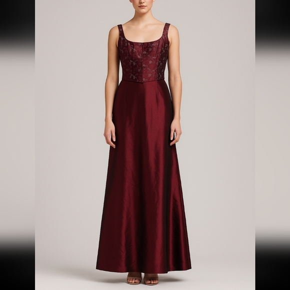 Vintage | Dresses | Vintage 9s Whimsigoth Embroidered Corset Evening ...